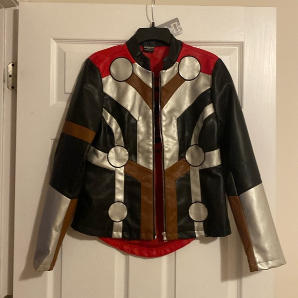 Marvel | Jackets & Coats | Disney Marvel Her Universe Thor Leather ...